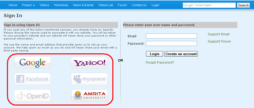 Using Existing Accounts