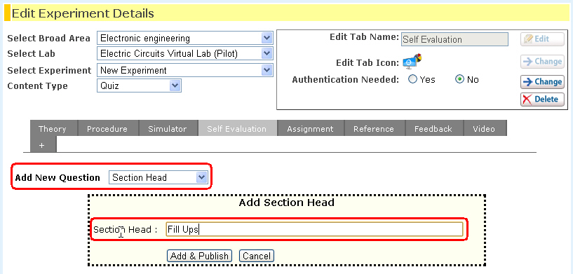 Section Head (Optional)